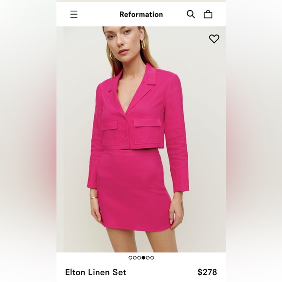 Reformation | Skirts | Reformation Elton Linen Set In Corvette | Poshmark